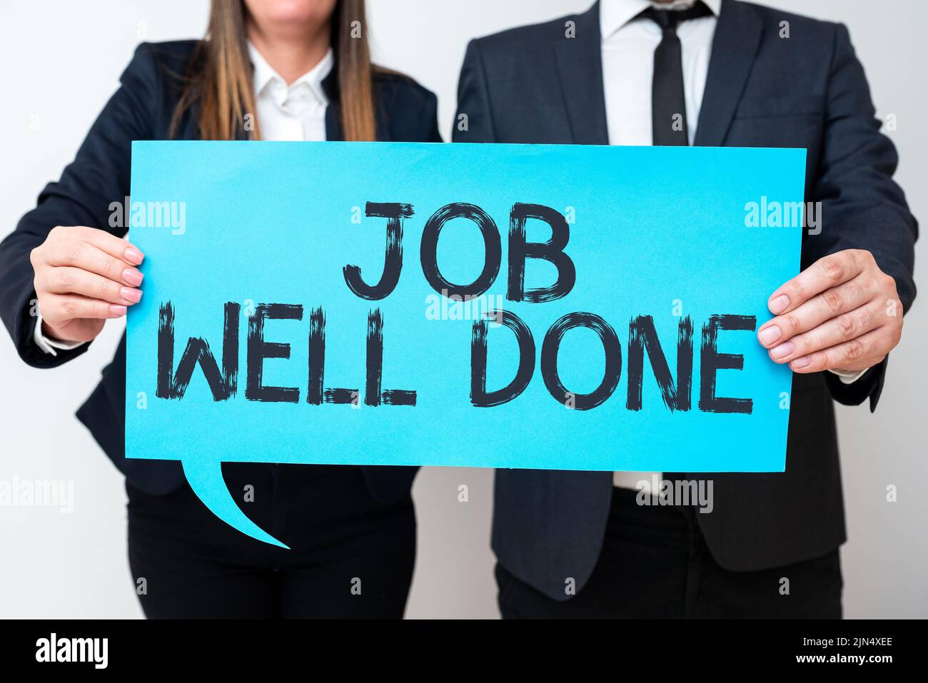 Text sign showing Job Well Done. Concept meaning Well Performed You did ...