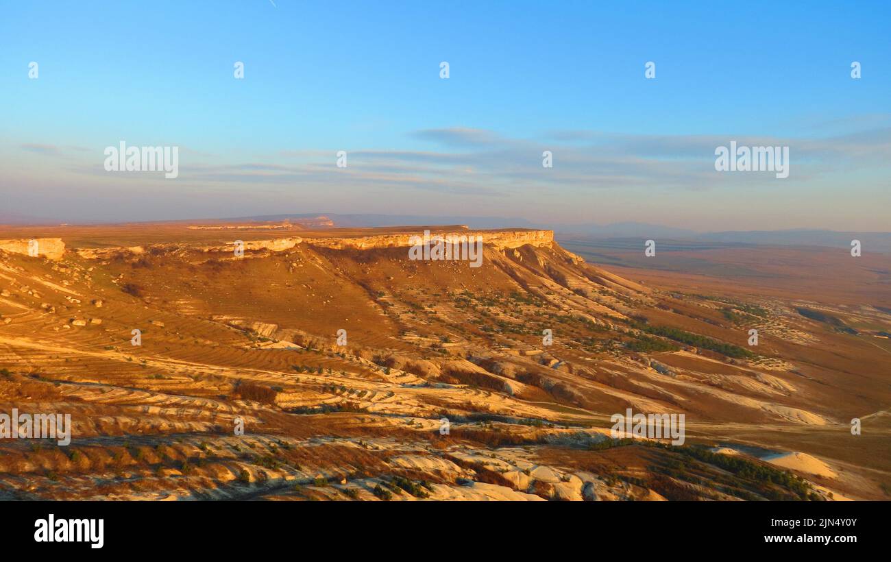 Limestone plateau on a hill in a desert bridge Stock Photo - Alamy