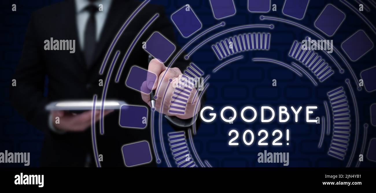 Writing displaying text Goodbye 2022. Business concept New Year Eve ...