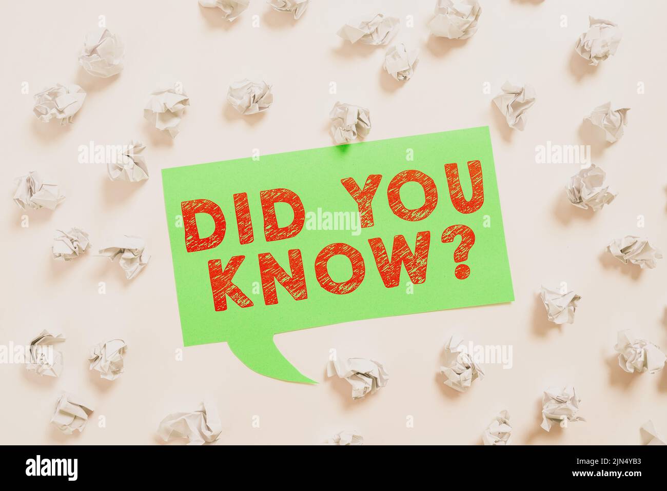 Text sign showing Did You Know Question. Word Written on Fun Facts and ...