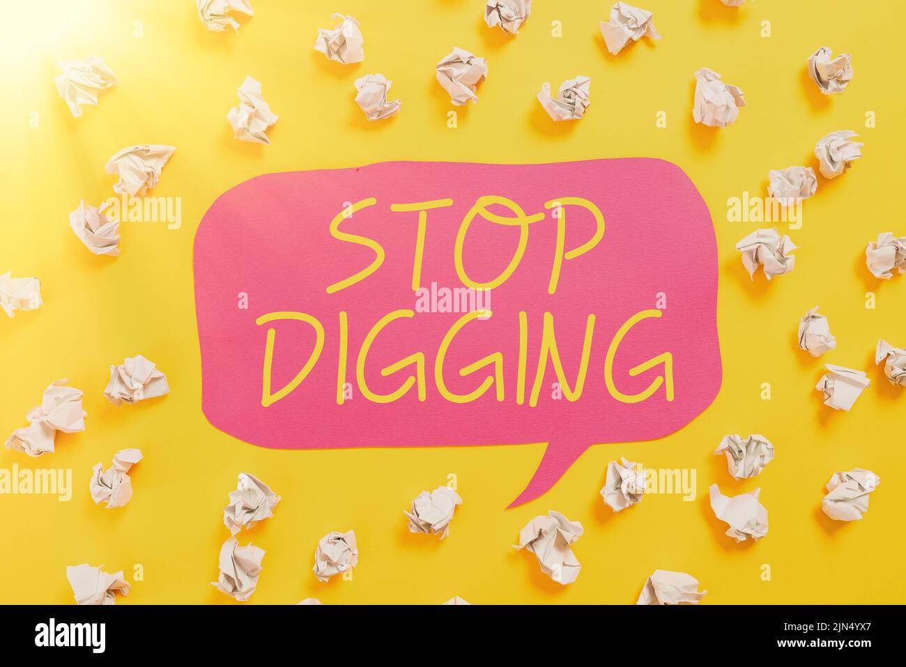 Conceptual display Stop Digging. Word for Prevent Illegal excavation ...