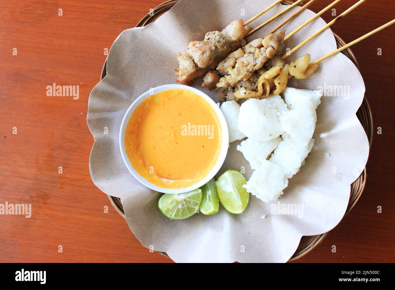 sate taichan or taichan satay , made from chicken meat, served with ...