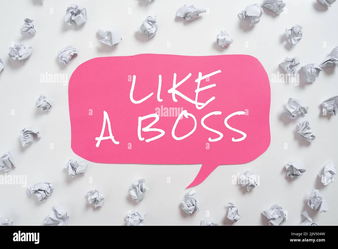 Writing displaying text Like A Boss. Word for Acting as if you are the ...