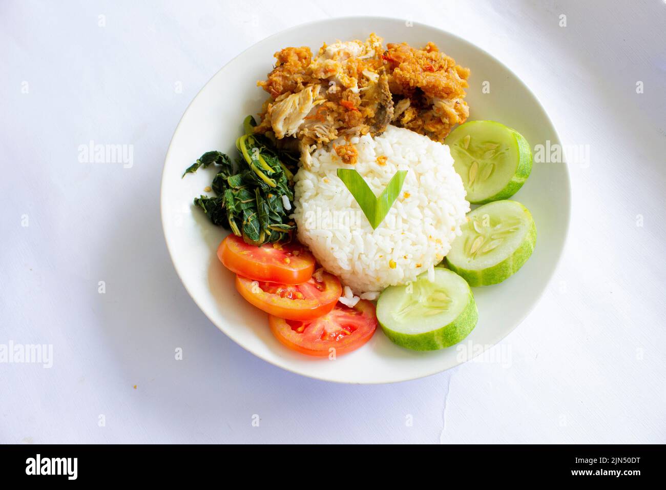 ayam geprek or chicken crush or chicken smashed is indonesian food made ...