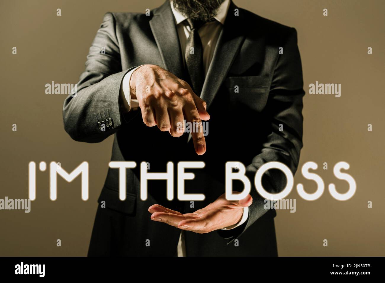 Sign displaying I M The Boss. Internet Concept Be the one that gives ...