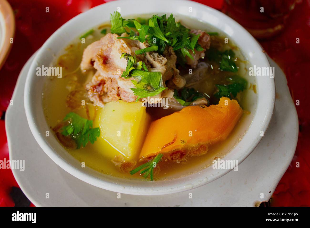 sop buntut or oxtail soup or tail soup is traditional soup made from ...