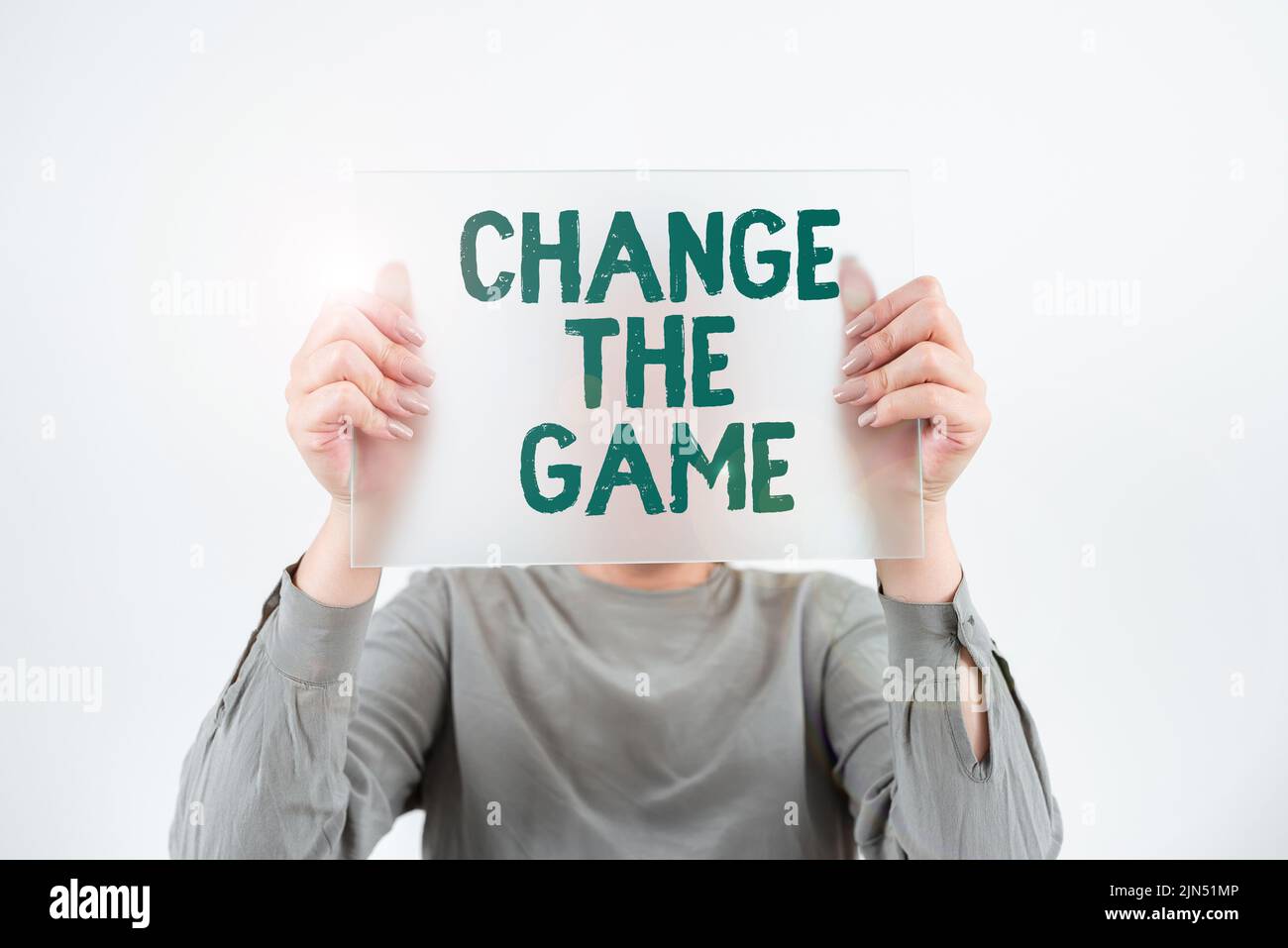 Text showing inspiration Change The Game. Business concept Make a ...