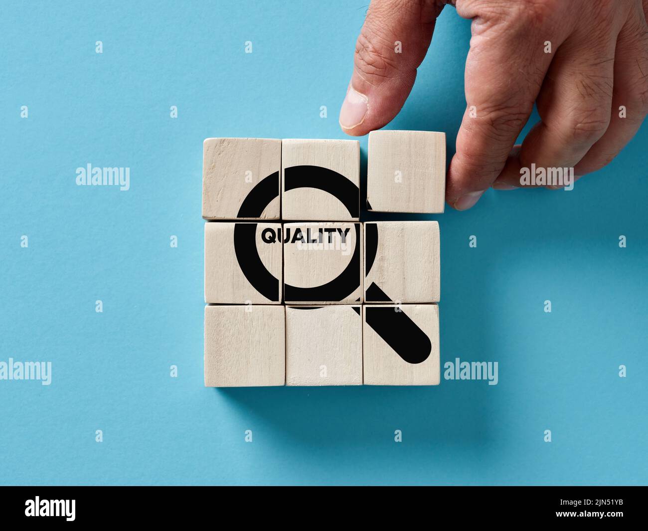 Focus on quality magnifying glass hi-res stock photography and images ...