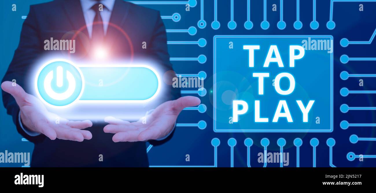 Writing displaying text Tap To Play. Word Written on Touch the screen ...