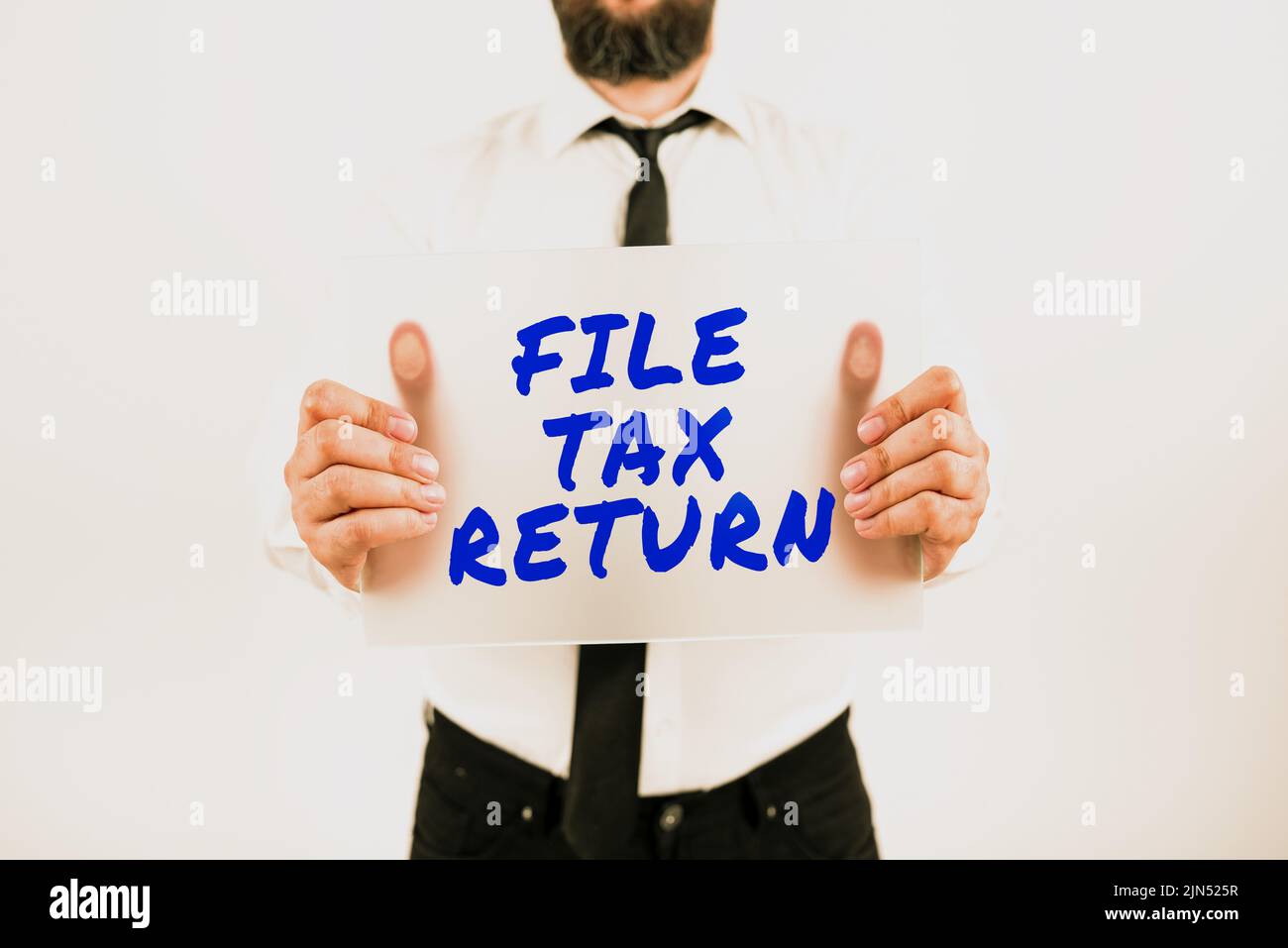 Text caption presenting File Tax Return. Business concept Paperwork to ...