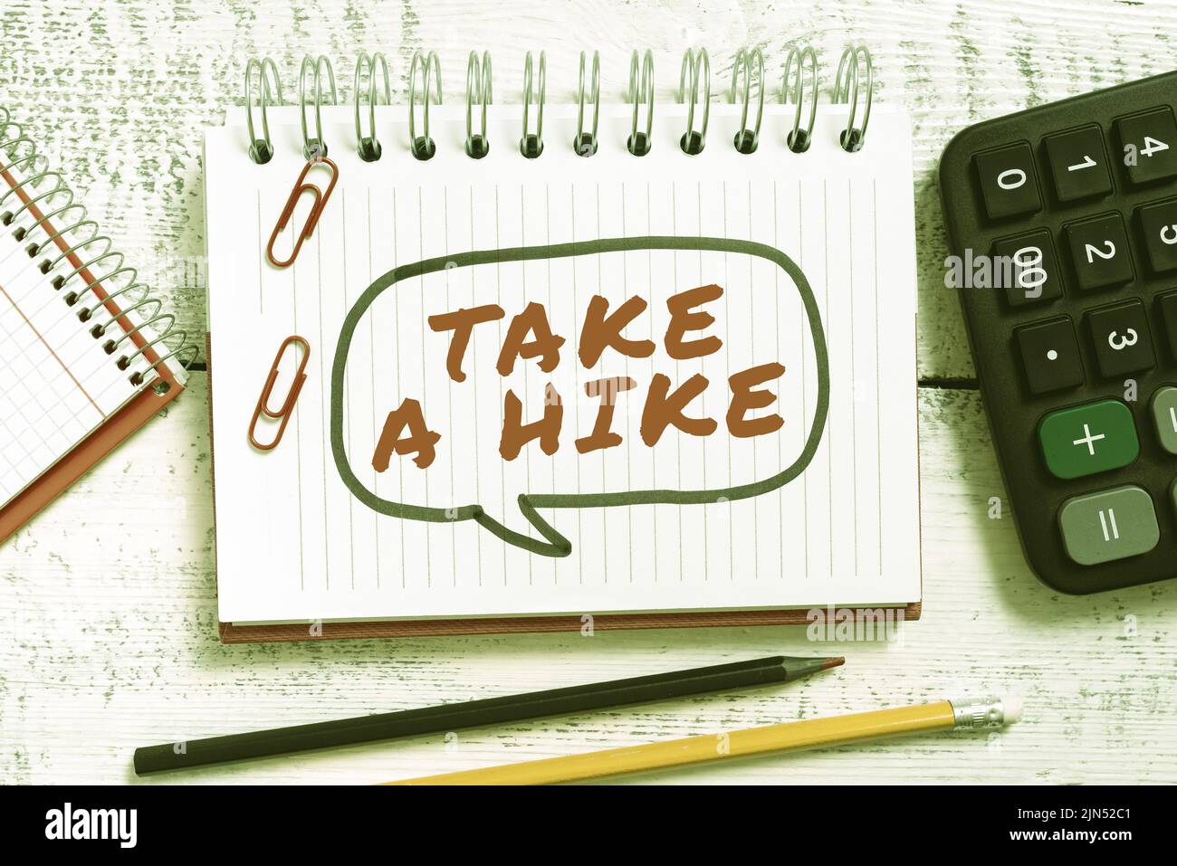 Text sign showing Take A Hike. Business concept Go on an adventure ...