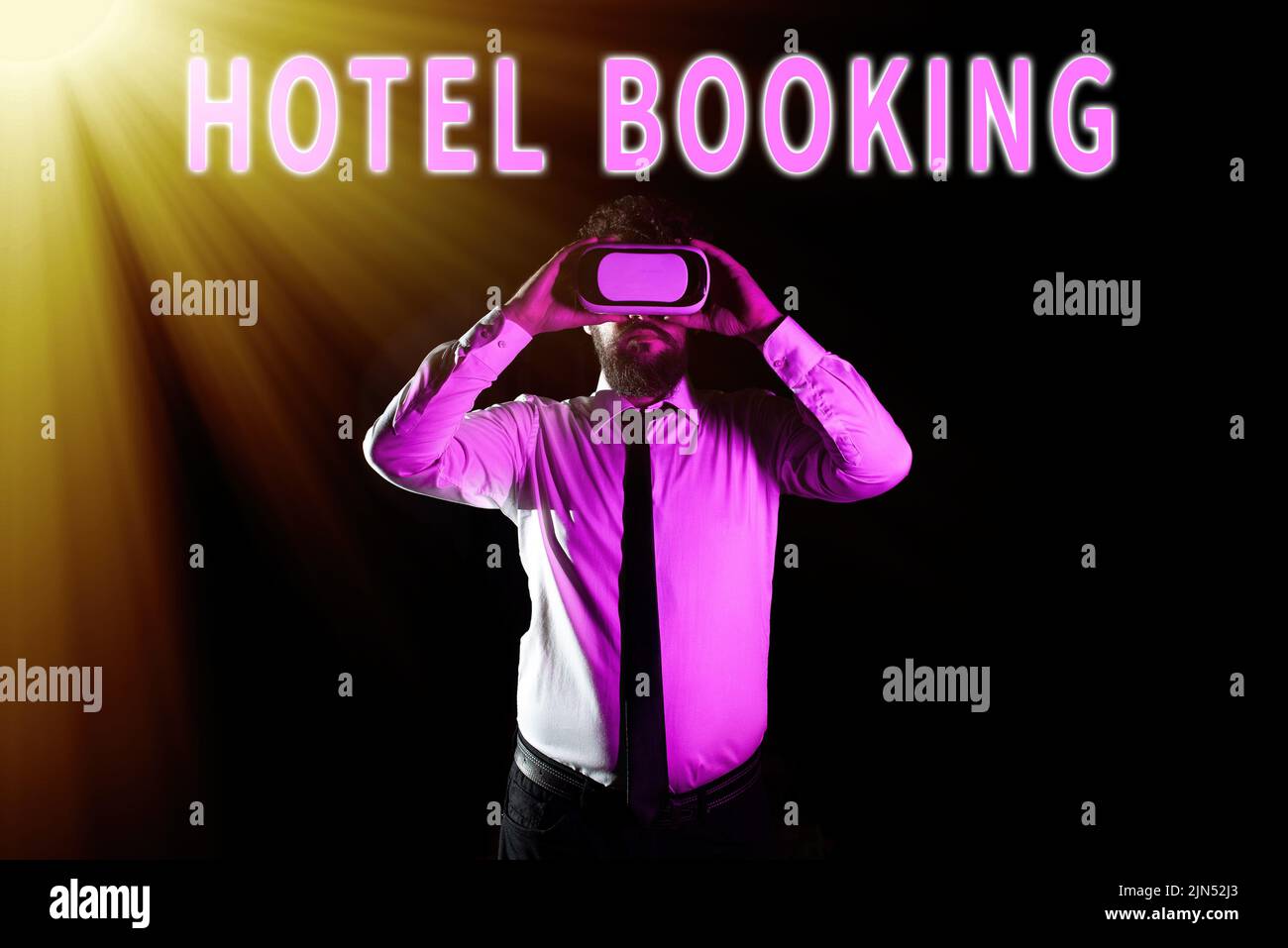 Hand writing sign Hotel Booking. Concept meaning Online Reservations ...