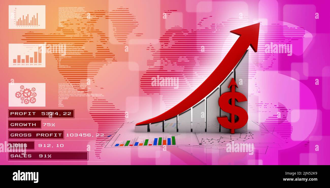 3d rendering Stock market online business concept Stock Photo - Alamy