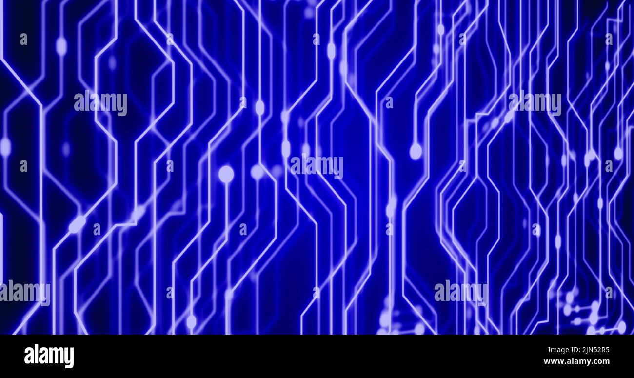 Blue technology circuit background loop hi-res stock photography and ...