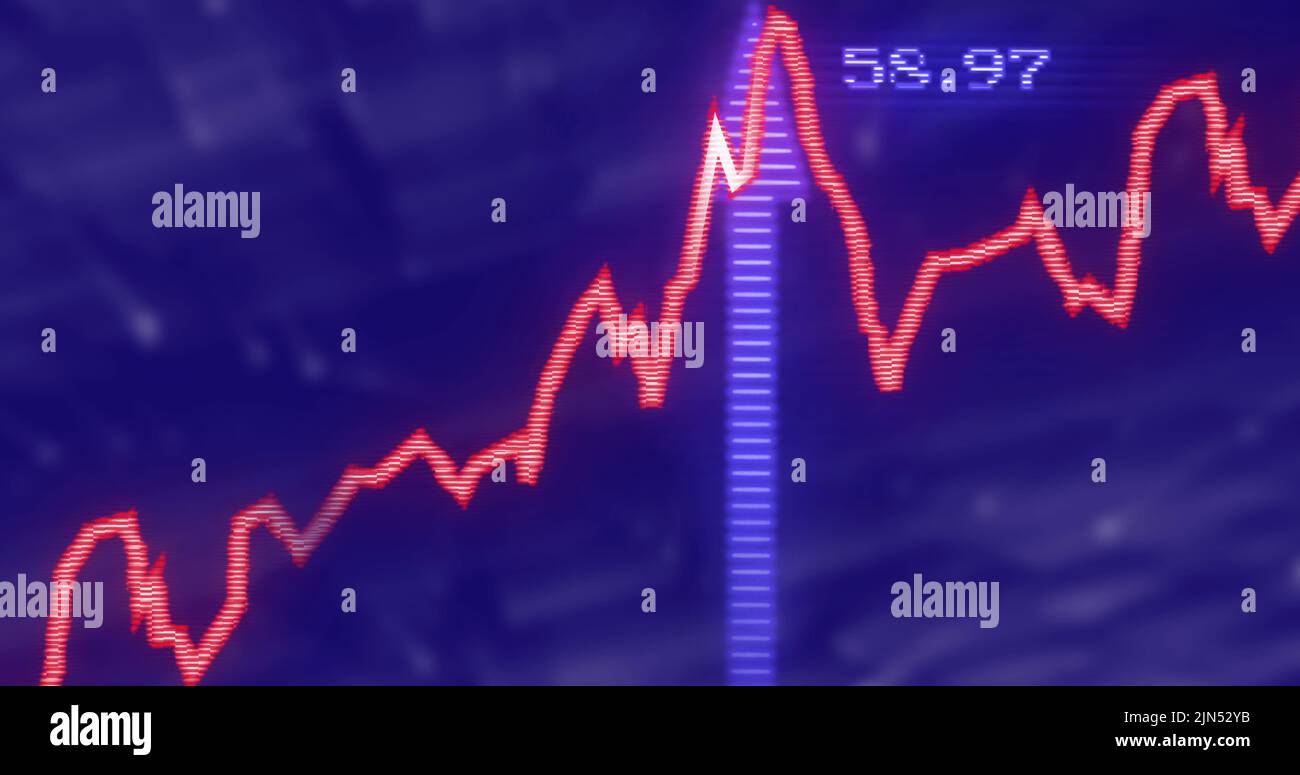 Image of arrows with numbers over diagram Stock Photo - Alamy