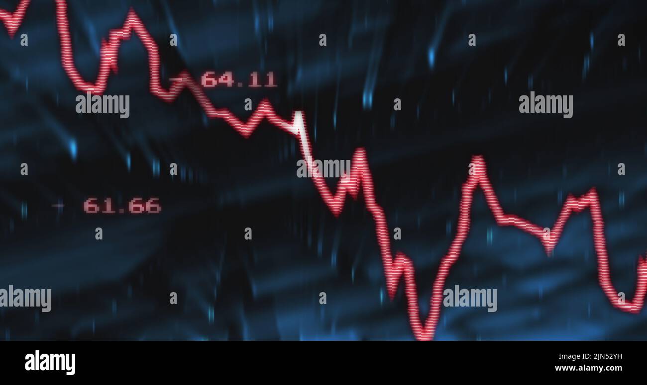 Image of shapes over numbers with diagram Stock Photo - Alamy