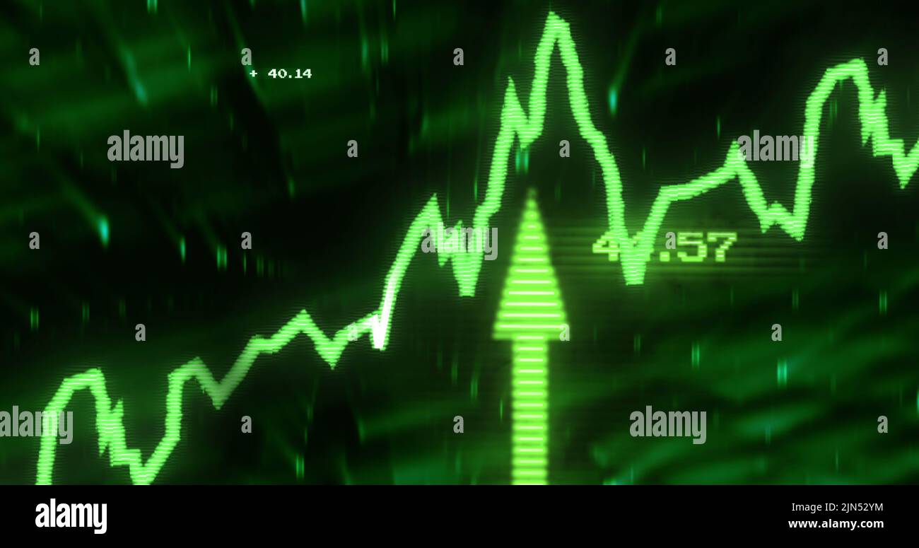 Image of arrows with numbers over diagram Stock Photo - Alamy