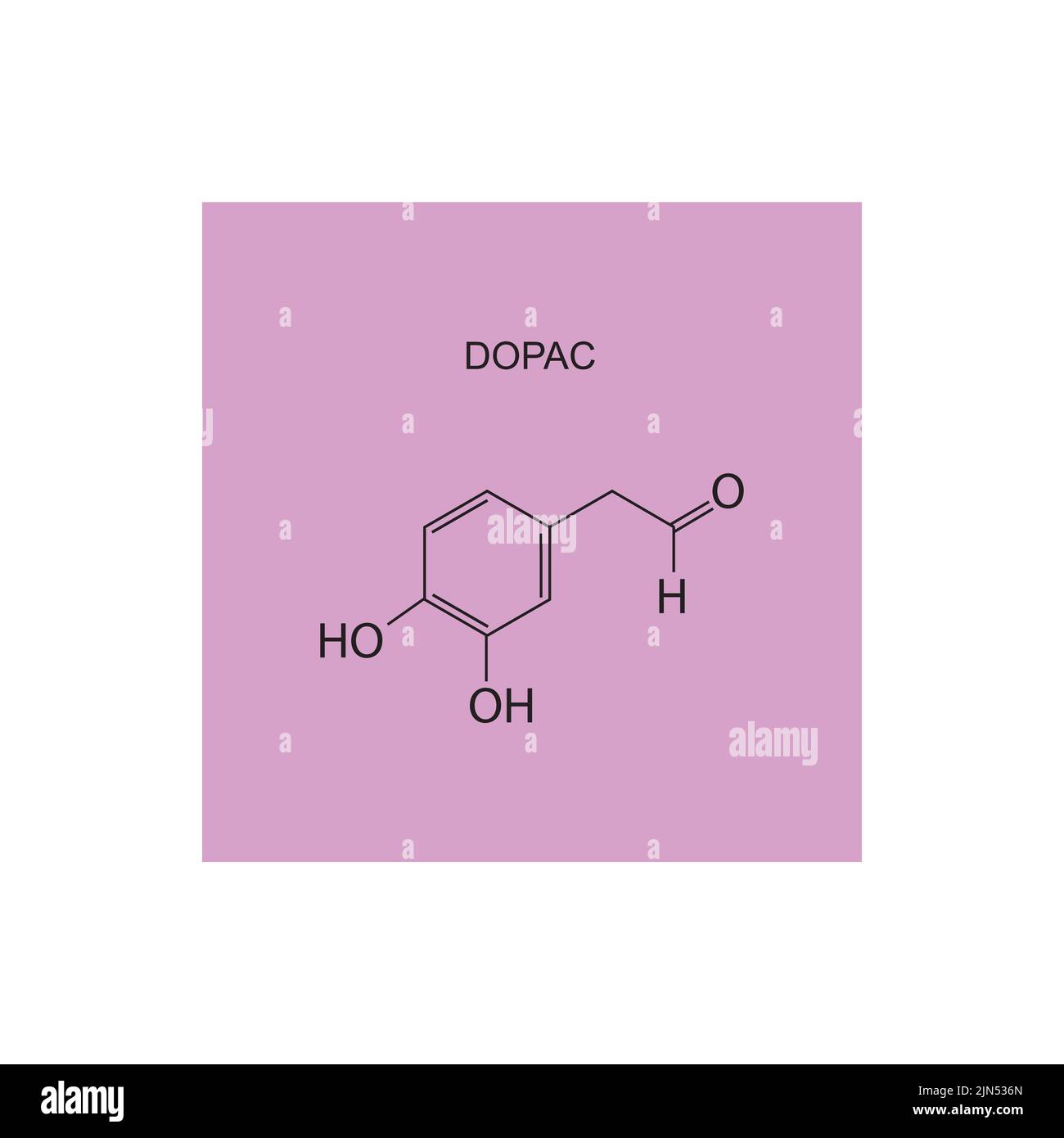 DOPAC chemical structure on purple background Stock Vector Image & Art ...