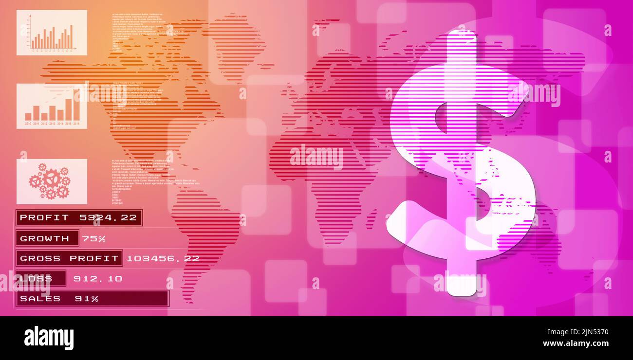 2d rendering usd Dollar symbol Stock Photo - Alamy