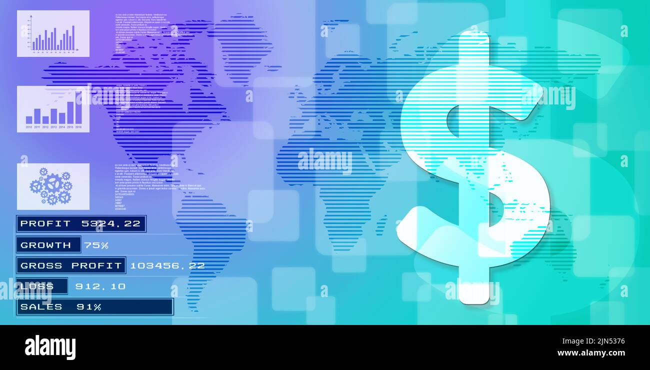 2d rendering usd Dollar symbol Stock Photo - Alamy