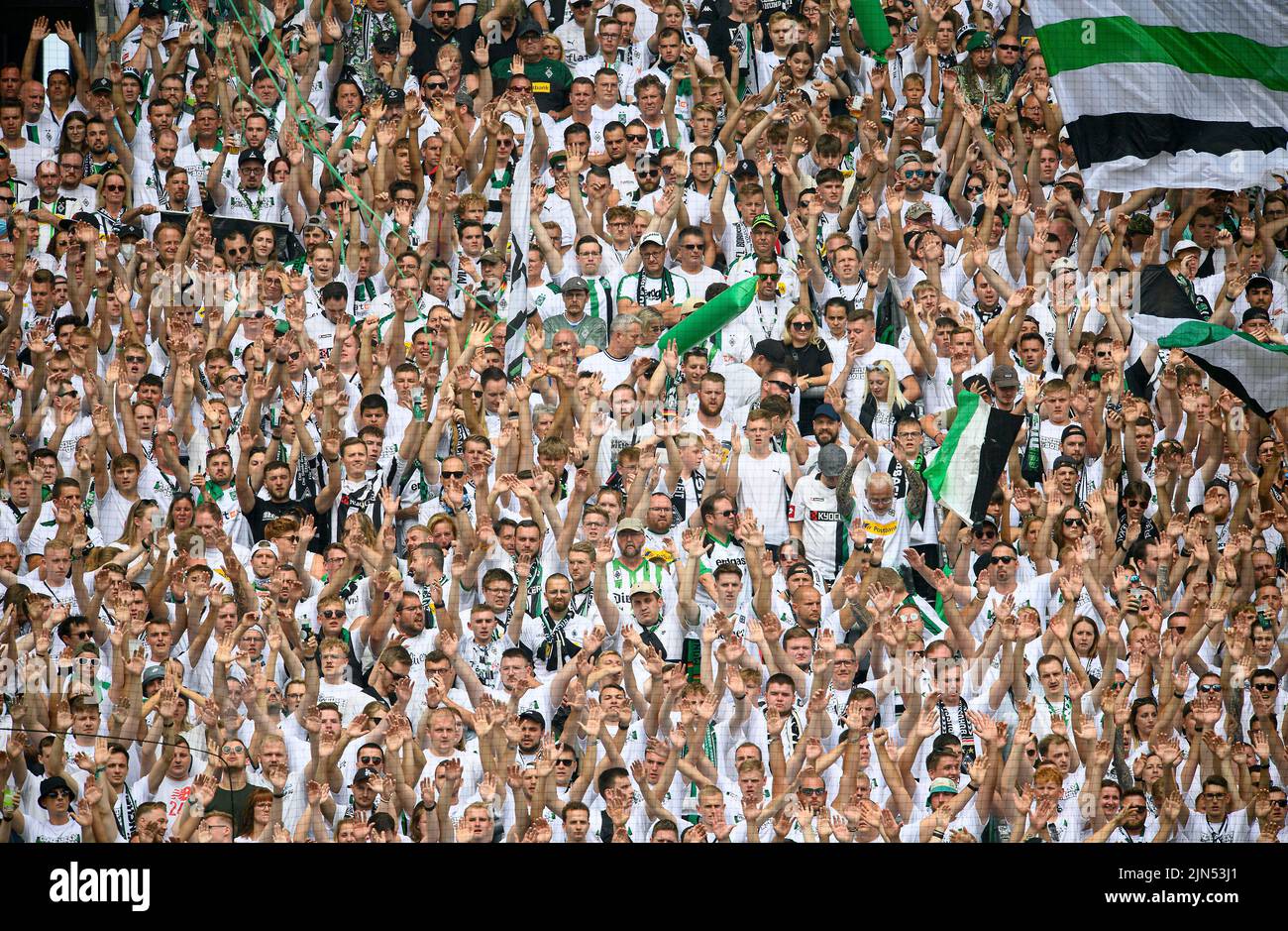 MG fans, crowd, soccer 1st Bundesliga, 1st matchday, Borussia ...