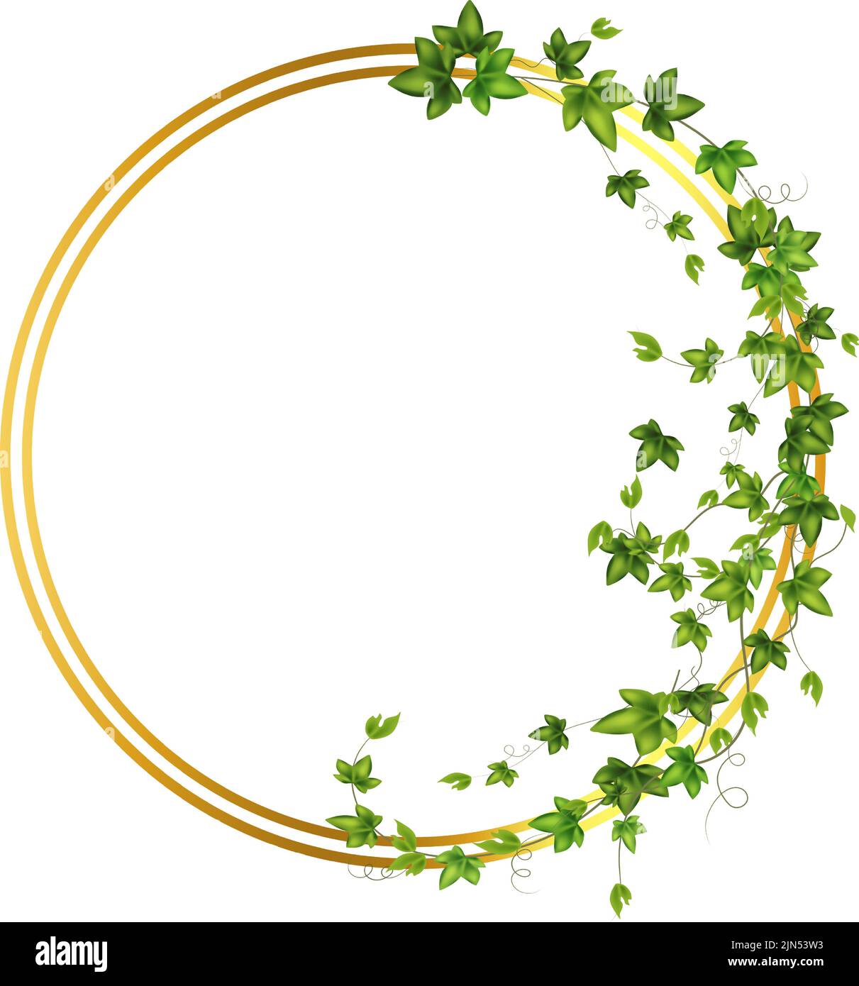 Abstract invitation design with leaves, tvigs and geometric frame ...