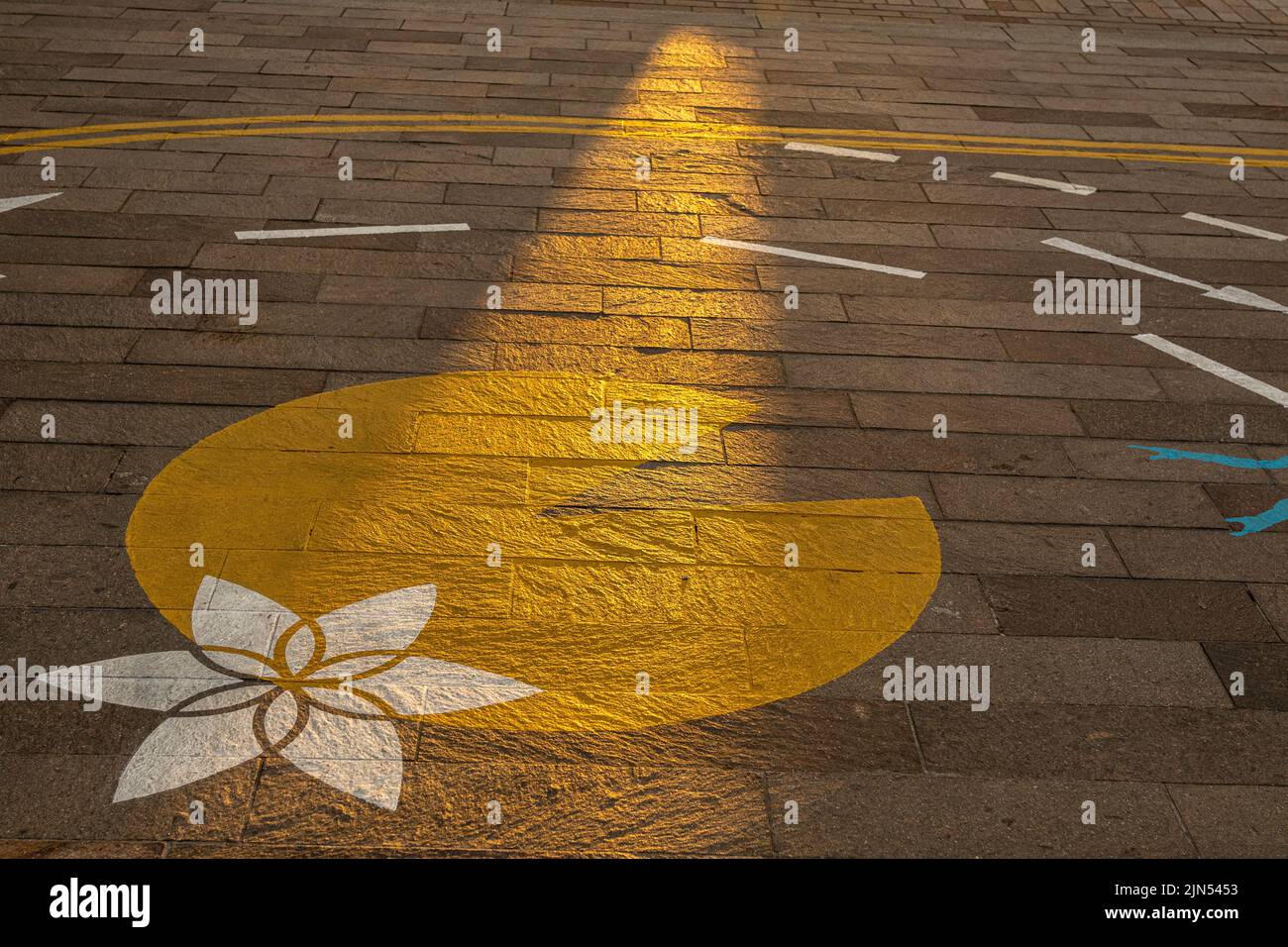 A sunlight reflected on the ground Stock Photo - Alamy