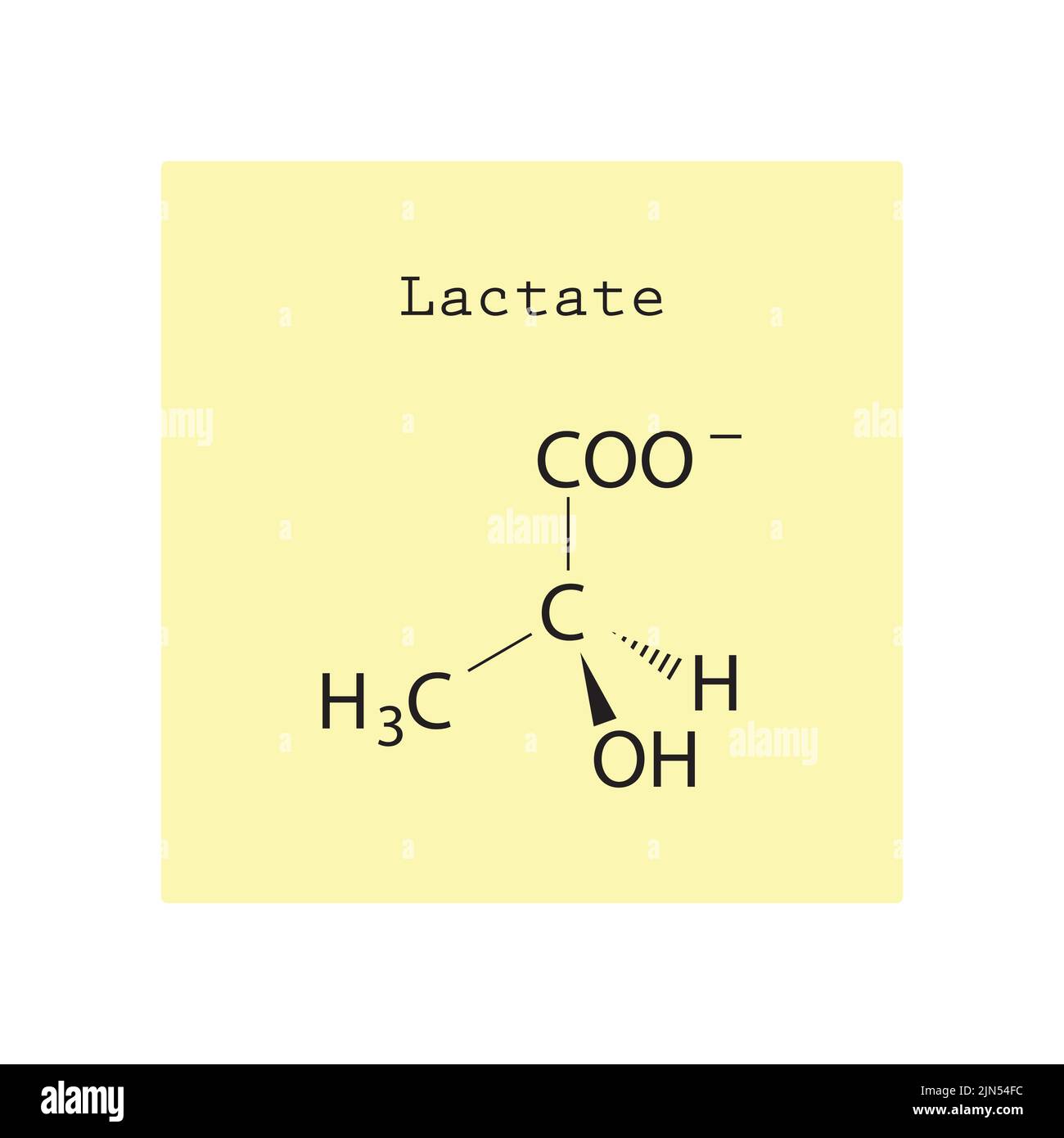 Lactate chemical structure on yellow background Stock Vector Image ...