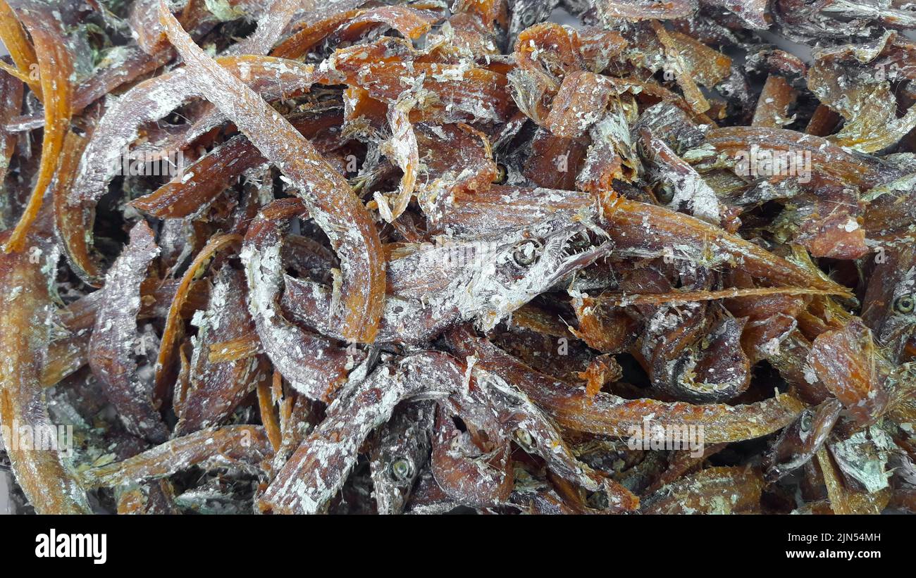 mini beltfish or ikan layur, fried by salting process Stock Photo - Alamy