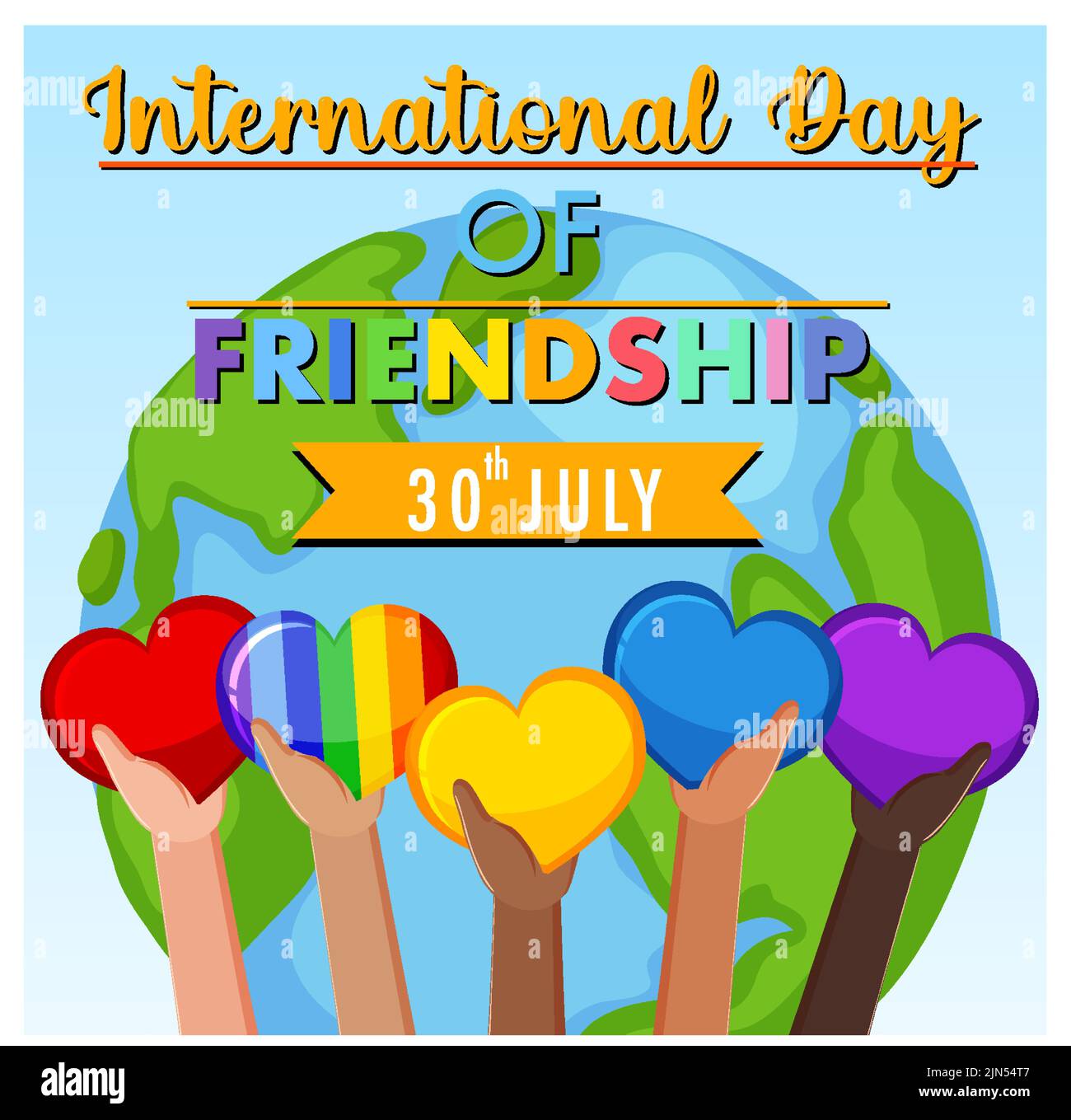 International Friendship Day banner design illustration Stock Vector ...