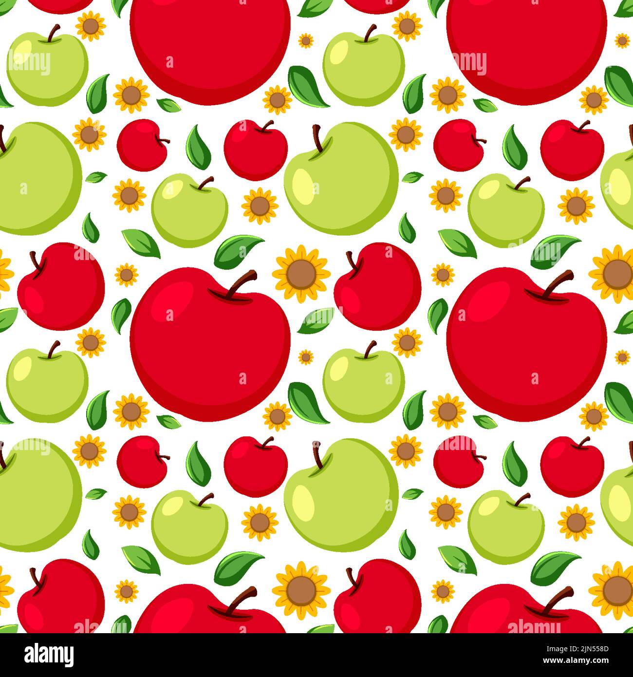 Cartoon fruits seamless pattern illustration Stock Vector Image & Art ...