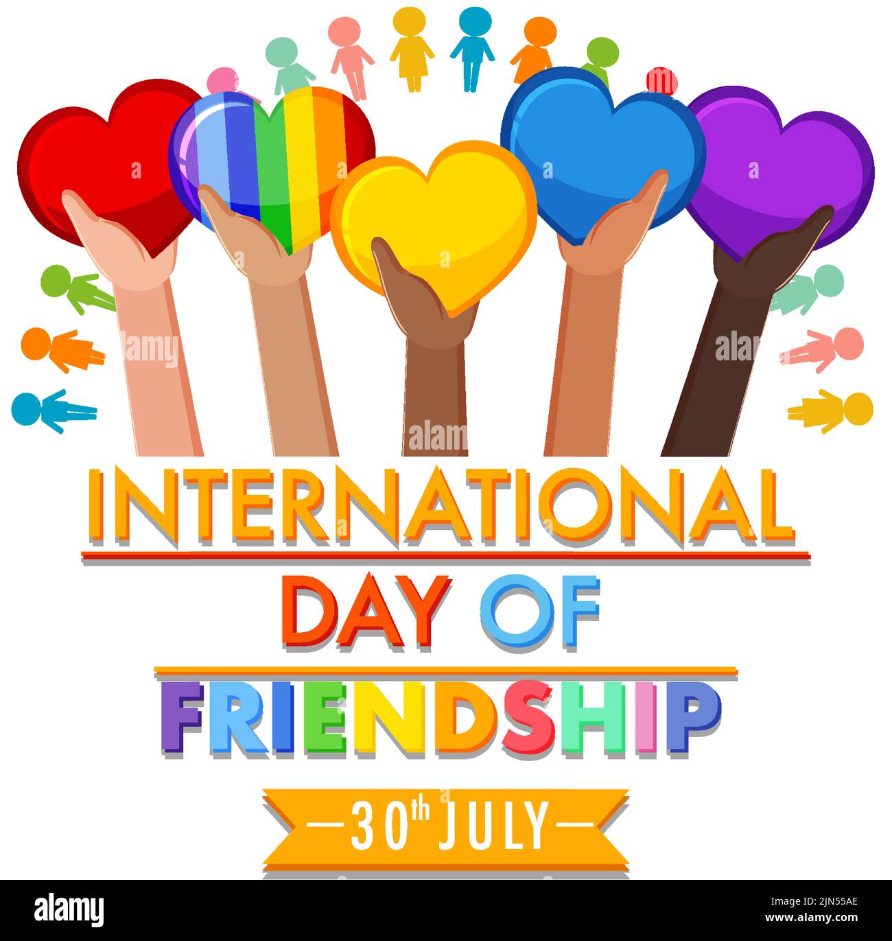International Friendship Day banner design illustration Stock Vector ...