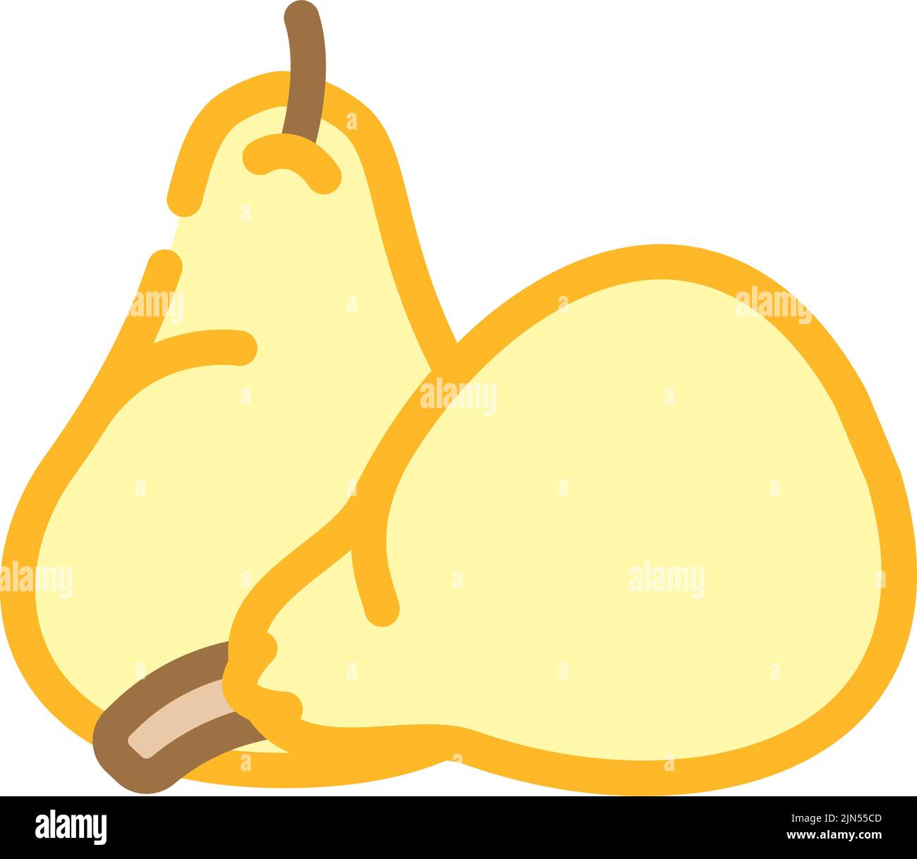 pear fresh yellow color icon vector illustration Stock Vector Image ...