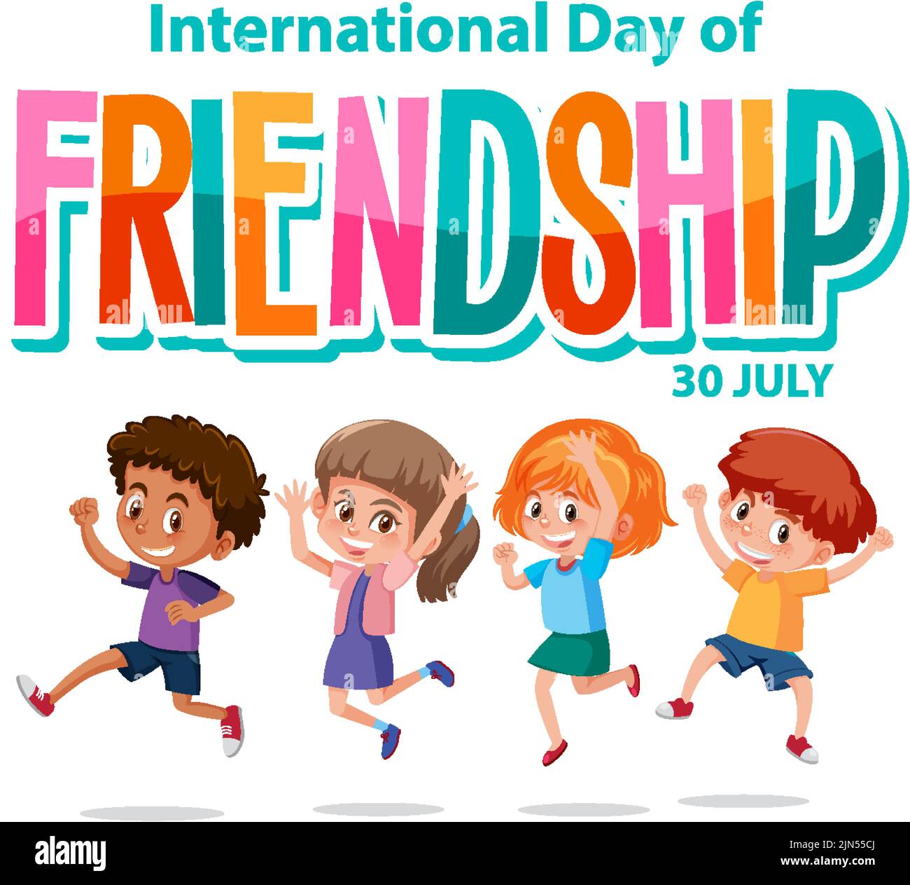 International Friendship Day banner design illustration Stock Vector ...