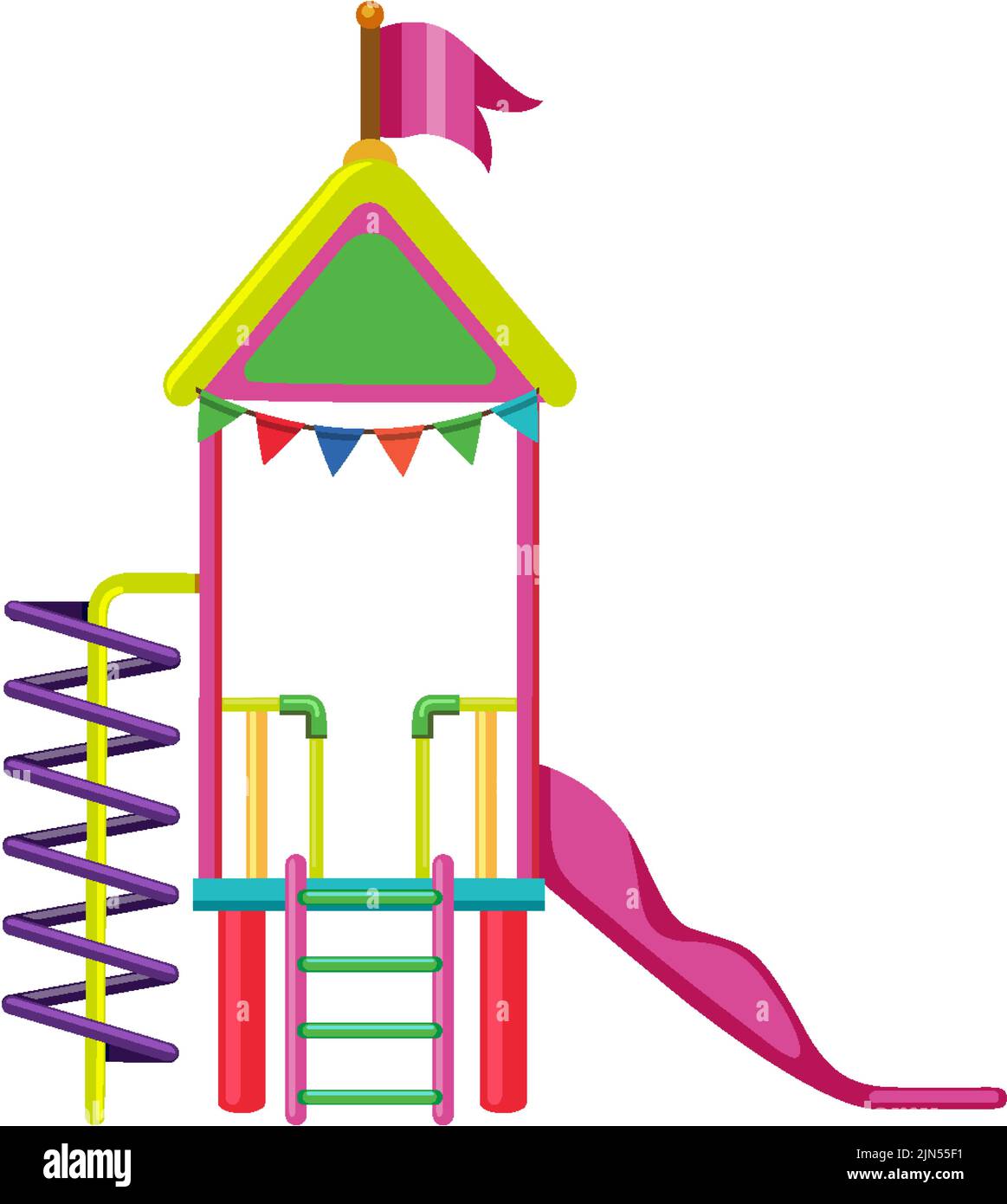 Outdoor playground slide for kids illustration Stock Vector Image & Art ...