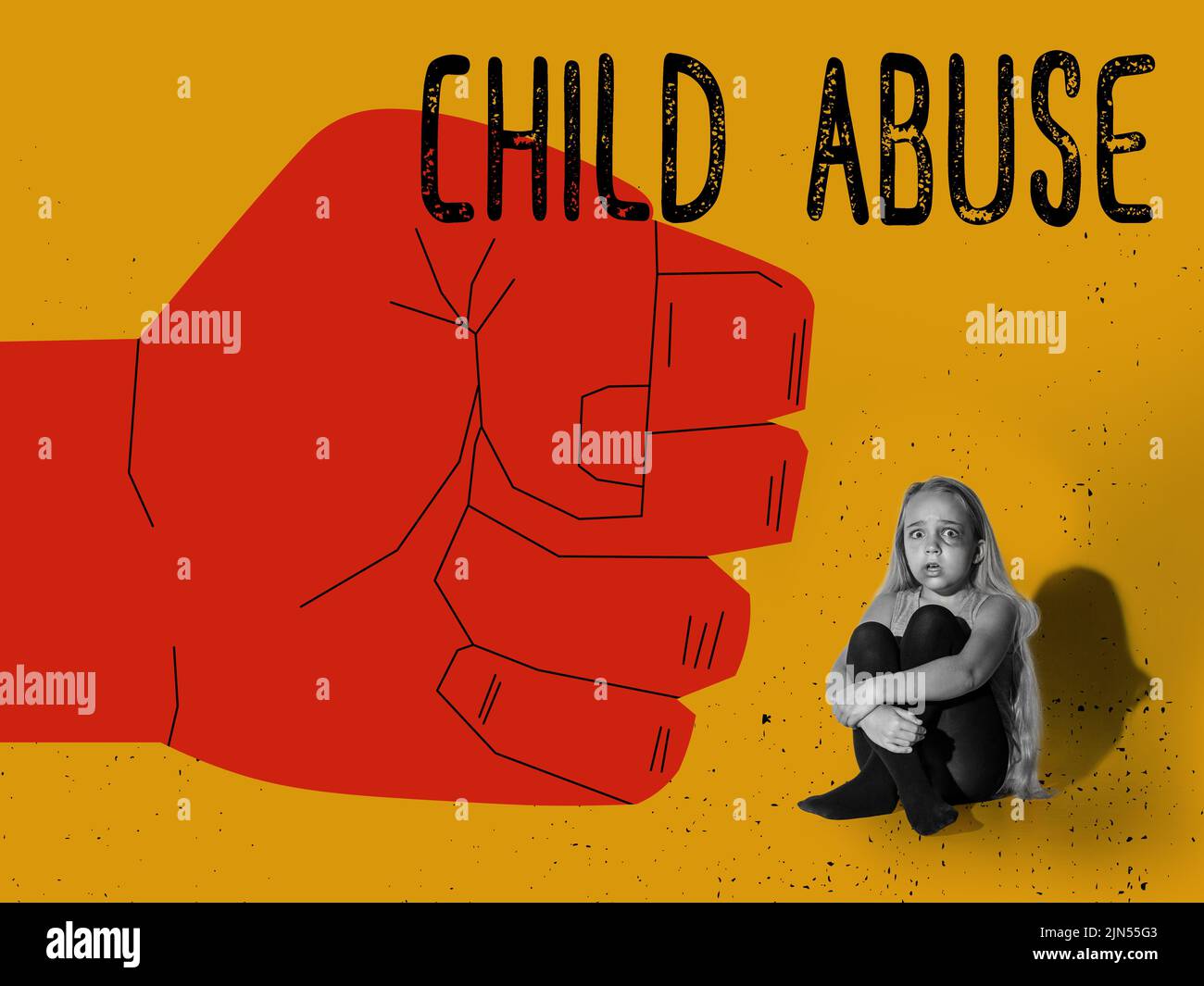 Conceptual contemporary art collage. Concept of human rights, child ...