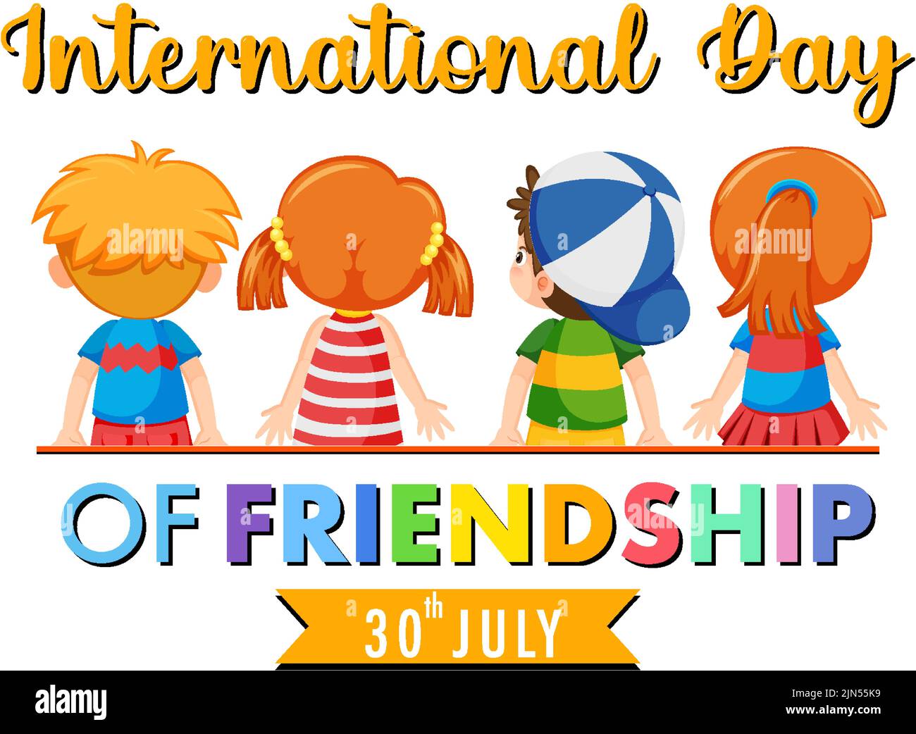 International Friendship Day banner design illustration Stock Vector ...