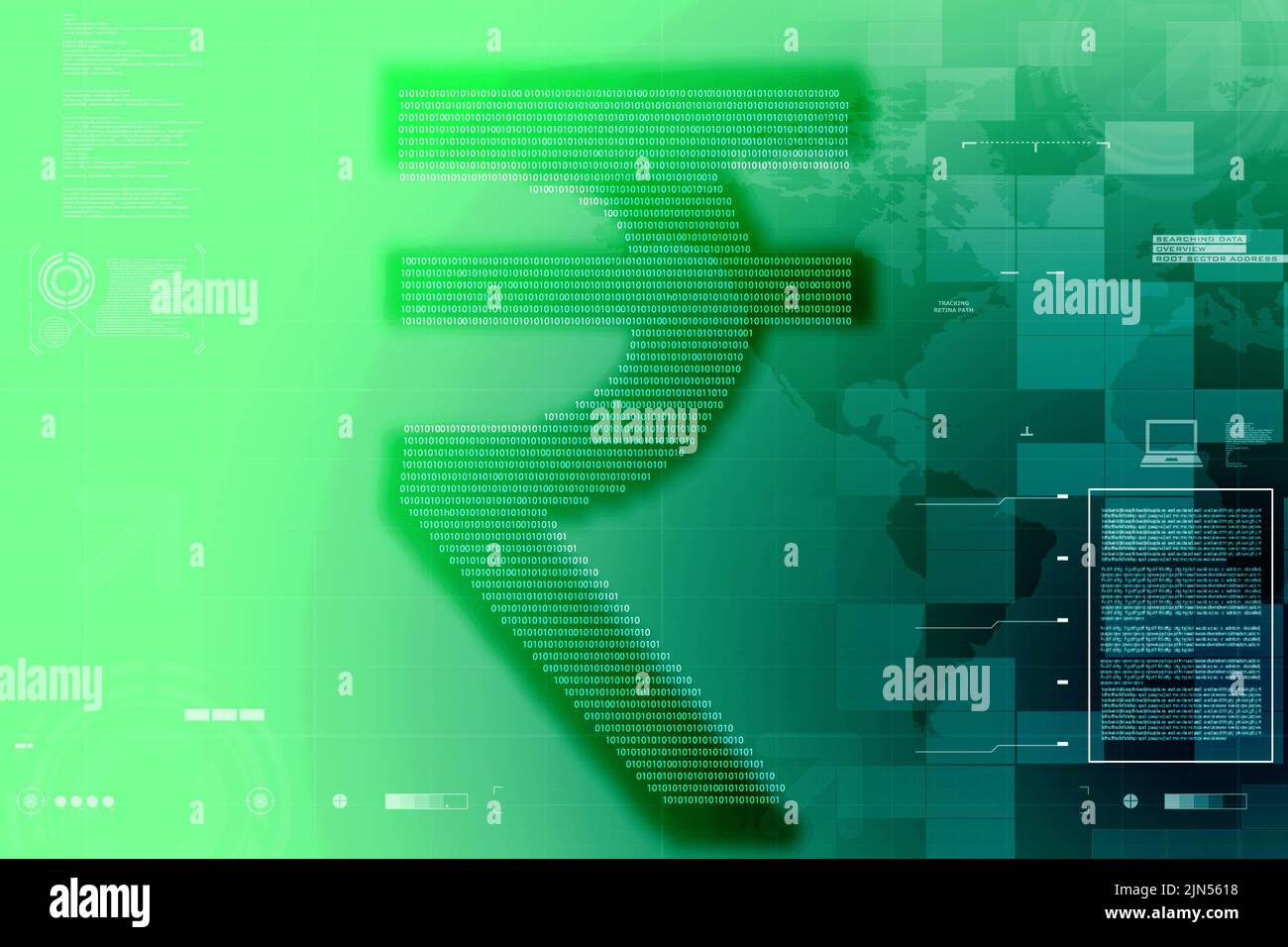 2D illustration Rupee currency sign Stock Photo - Alamy