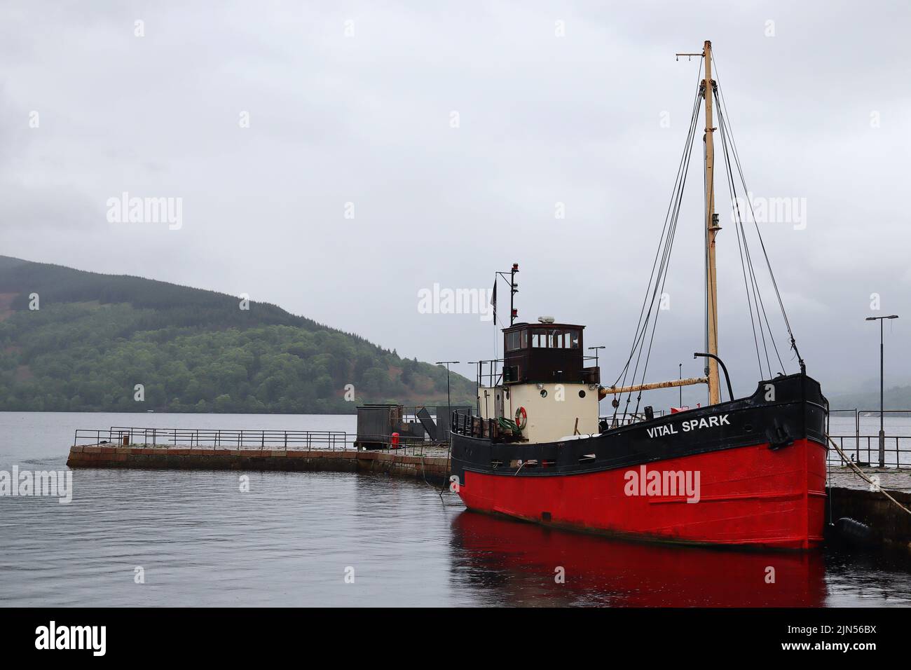 The Vital Spark puffer boat located at the pier at Inverary. Originally ...