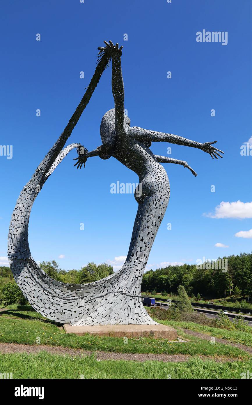 Arria statue by Andy Scott located overlooking the M80 motorway at ...