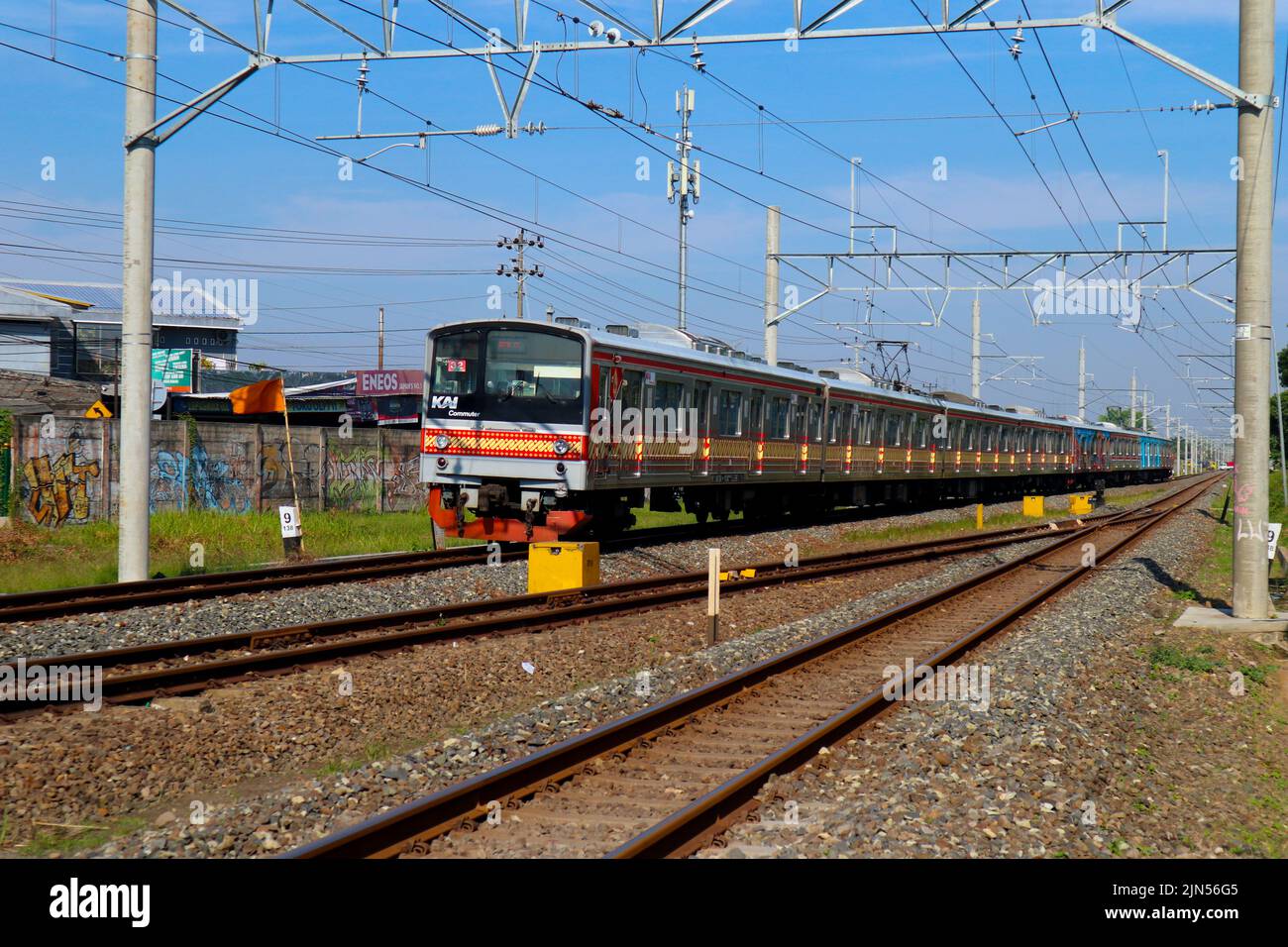 klaten, Indonesia - july 3, 2021: Commuter Line (train) KRL train ...