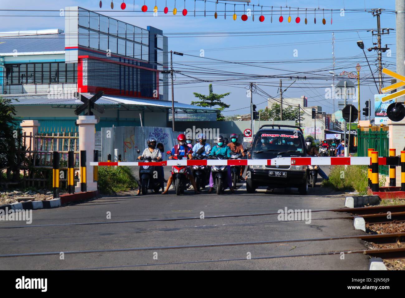 klaten, Indonesia - july 3, 2021: Commuter Line (train) KRL train ...