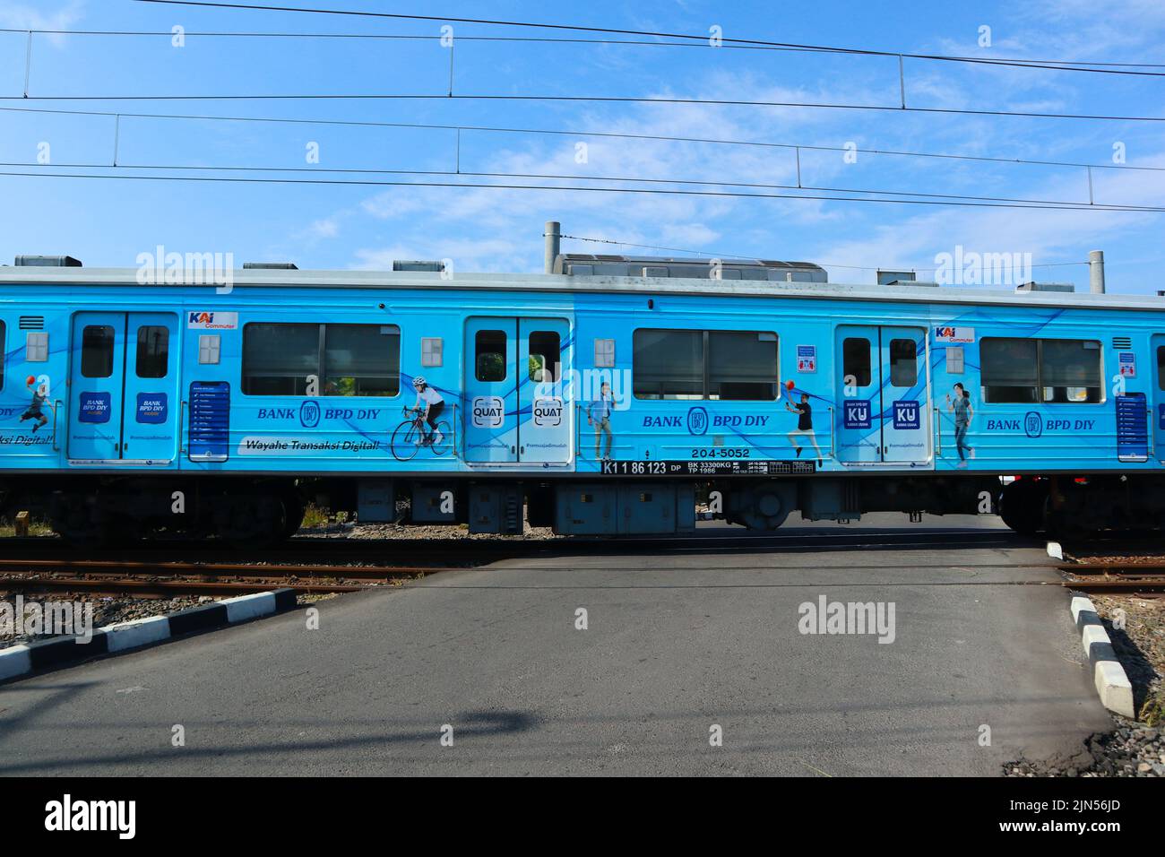 klaten, Indonesia - july 3, 2021: Commuter Line (train) KRL train ...
