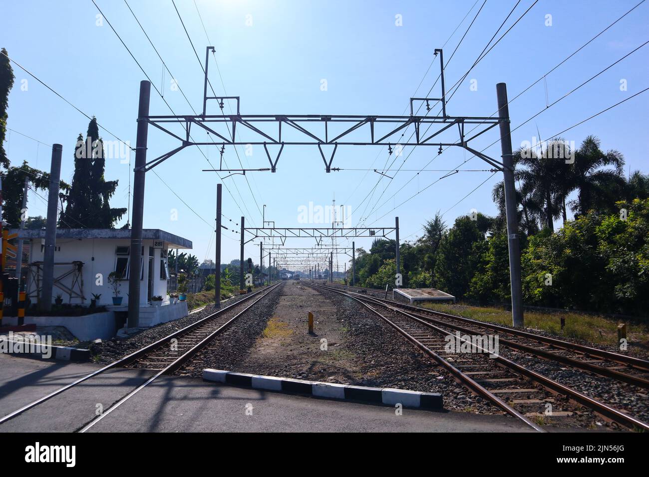 klaten, Indonesia - july 3, 2021: Commuter Line (train) KRL train ...