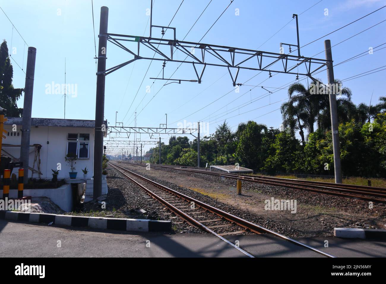klaten, Indonesia - july 3, 2021: Commuter Line (train) KRL train ...