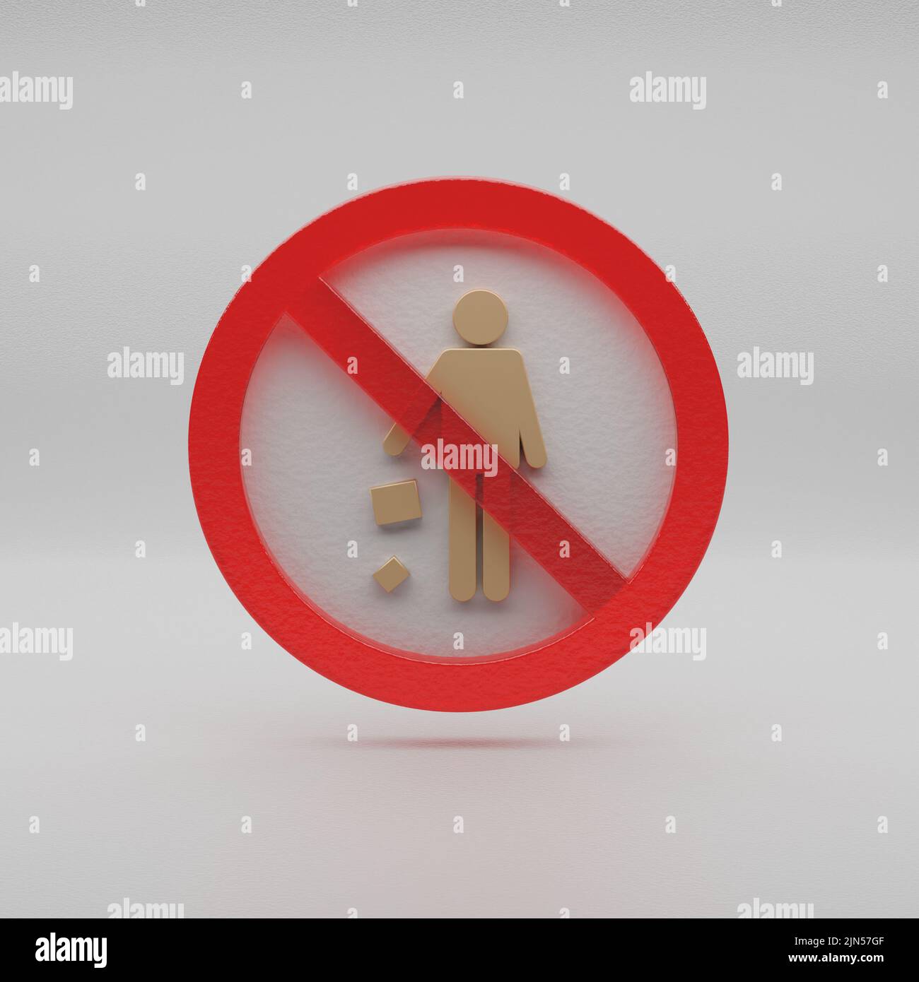 Beautiful abstract illustration Forbidden, litter, problem, prohibition ...