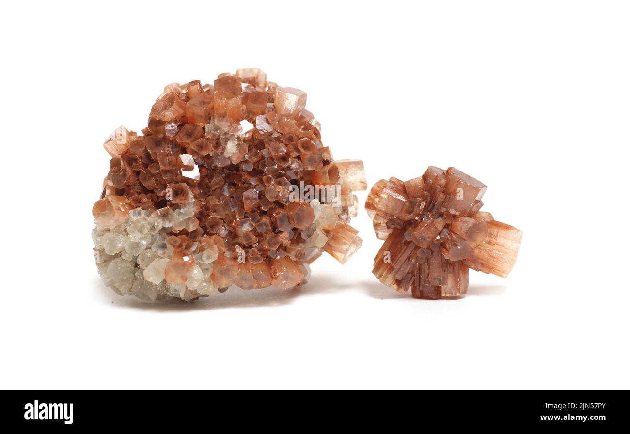 Chakra Stone Aragonite Carbonate Crystal Specimen Isolated on White ...