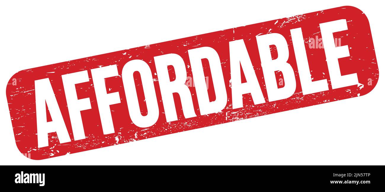 AFFORDABLE text written on red grungy stamp sign Stock Photo - Alamy