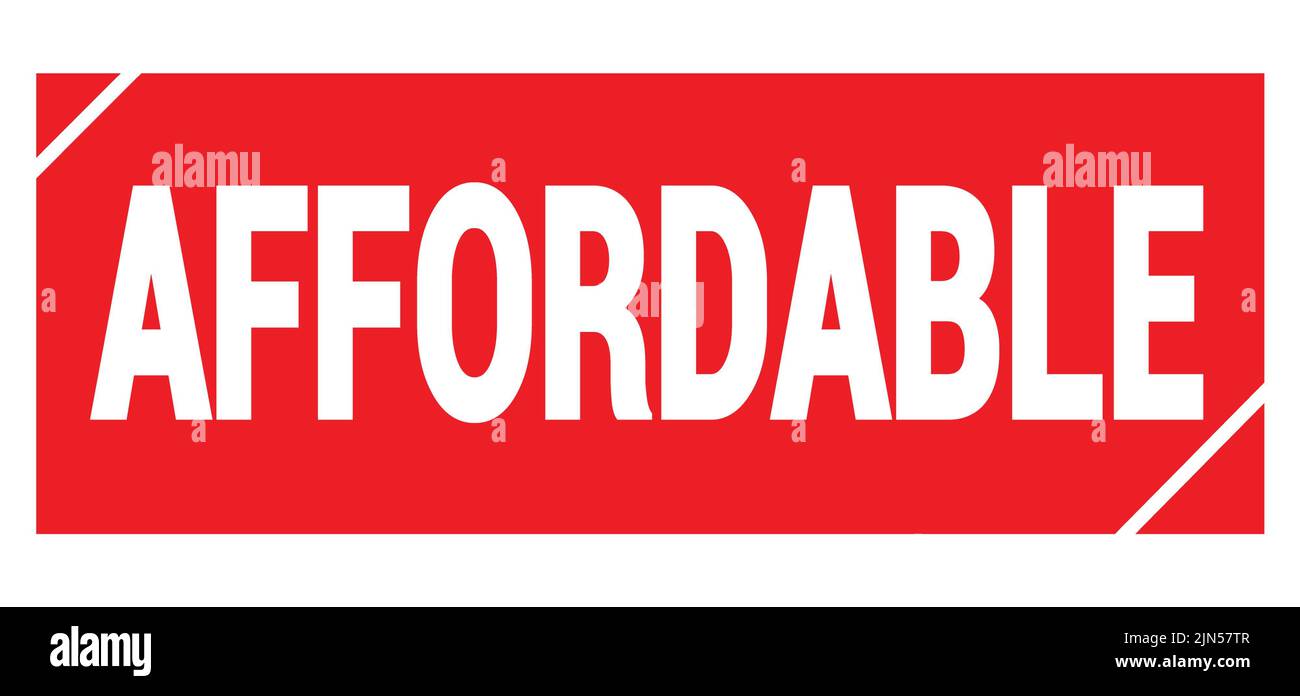 AFFORDABLE text written on red grungy stamp sign Stock Photo - Alamy