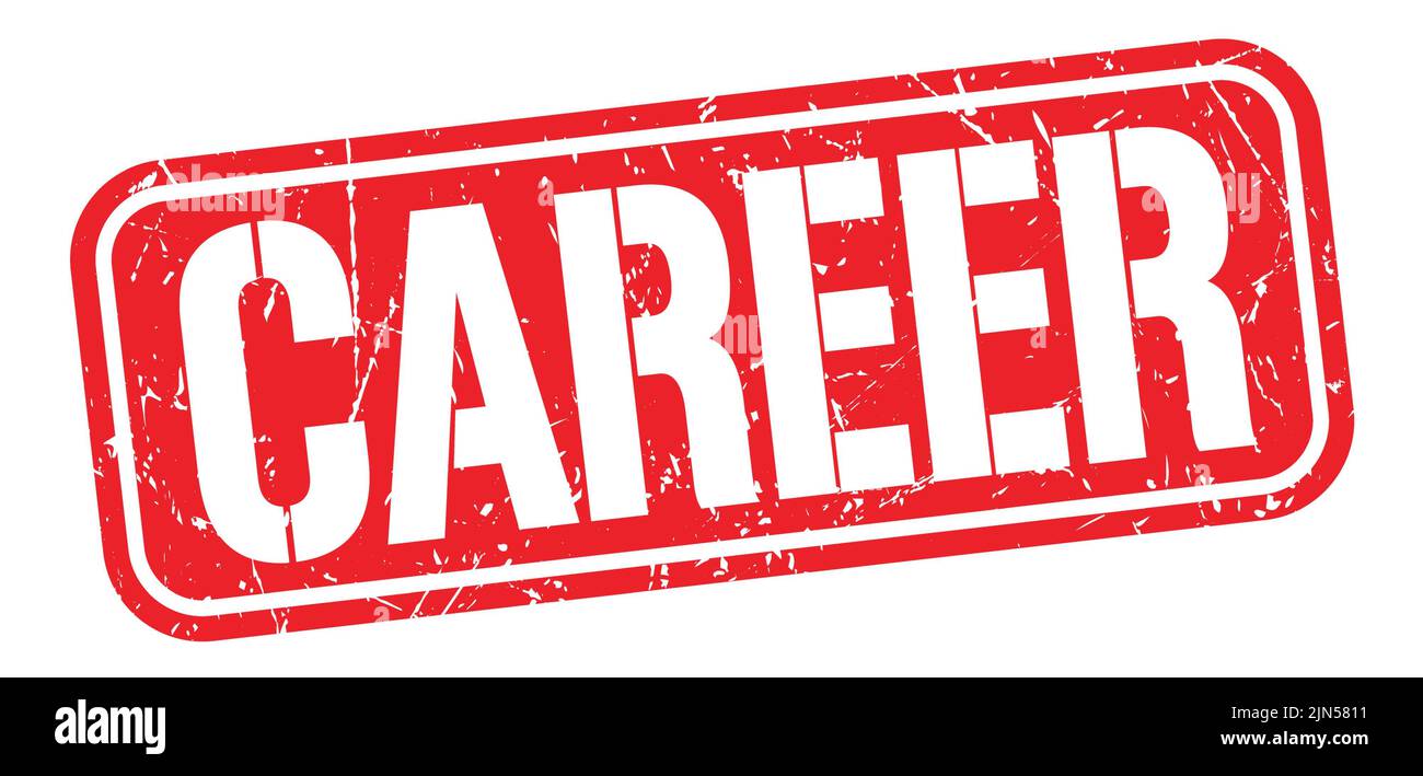 CAREER text written on red grungy stamp sign Stock Photo - Alamy
